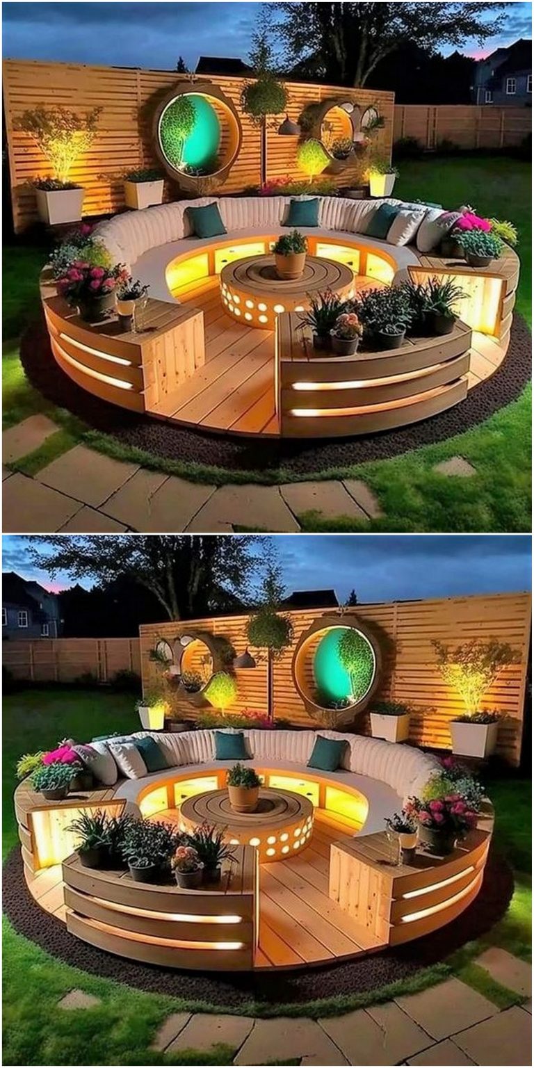 wooden garden seating designs