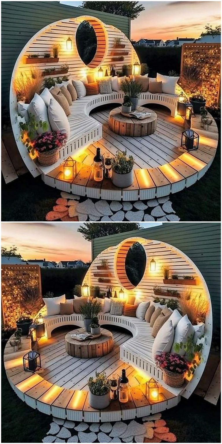 wooden garden seating designs
