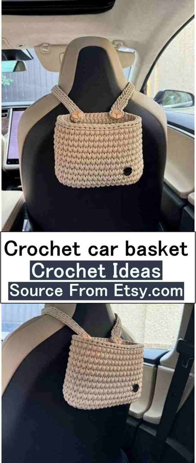 Crochet Car Storage Basket