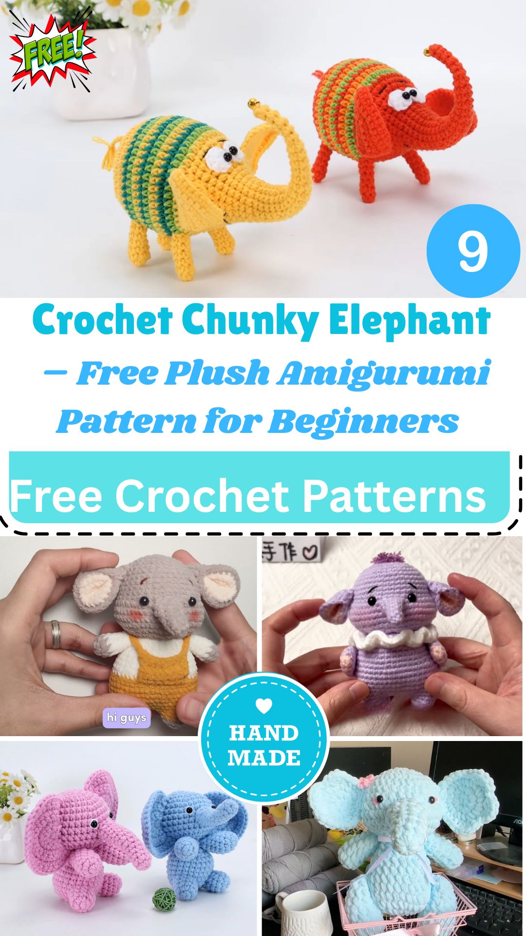 Crochet Chunky Elephant