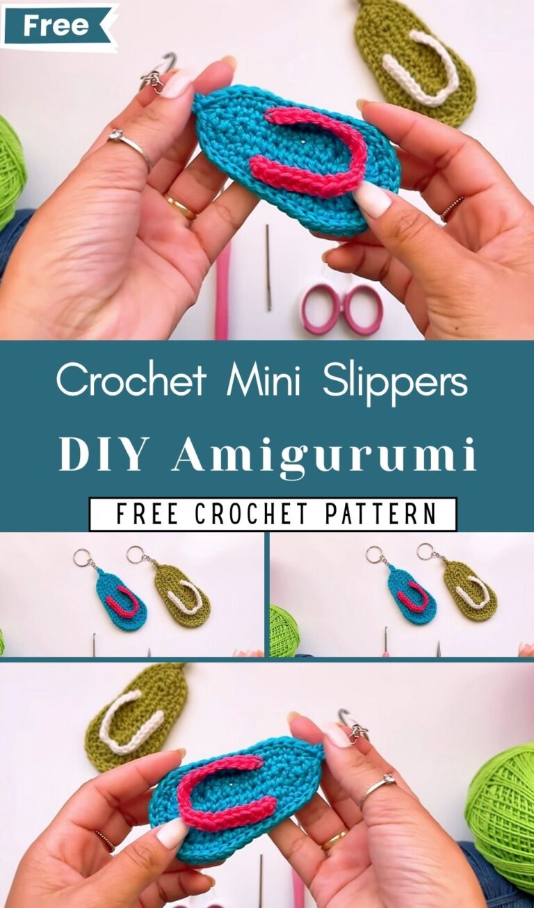 Crochet Colorful Flip-Flop Keychains Patterns