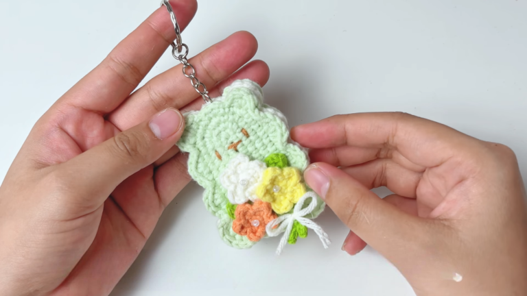 Crochet Mini Book Keychain