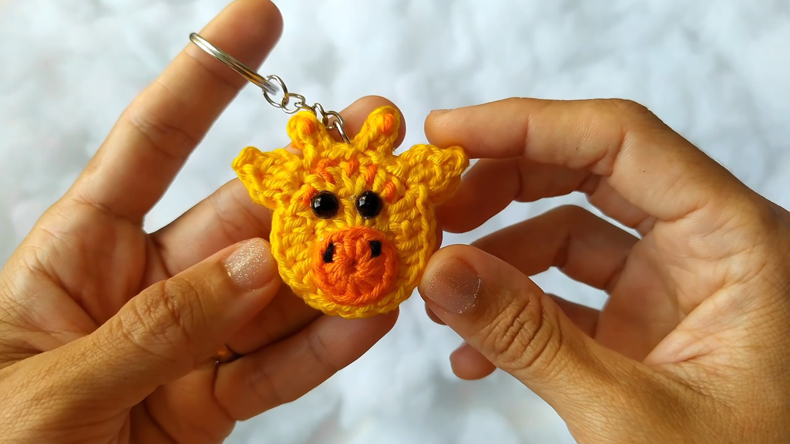 Crochet Mini Book Keychain
