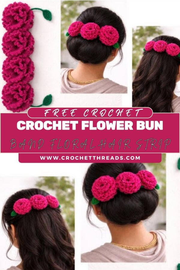Crochet Flower Bun
