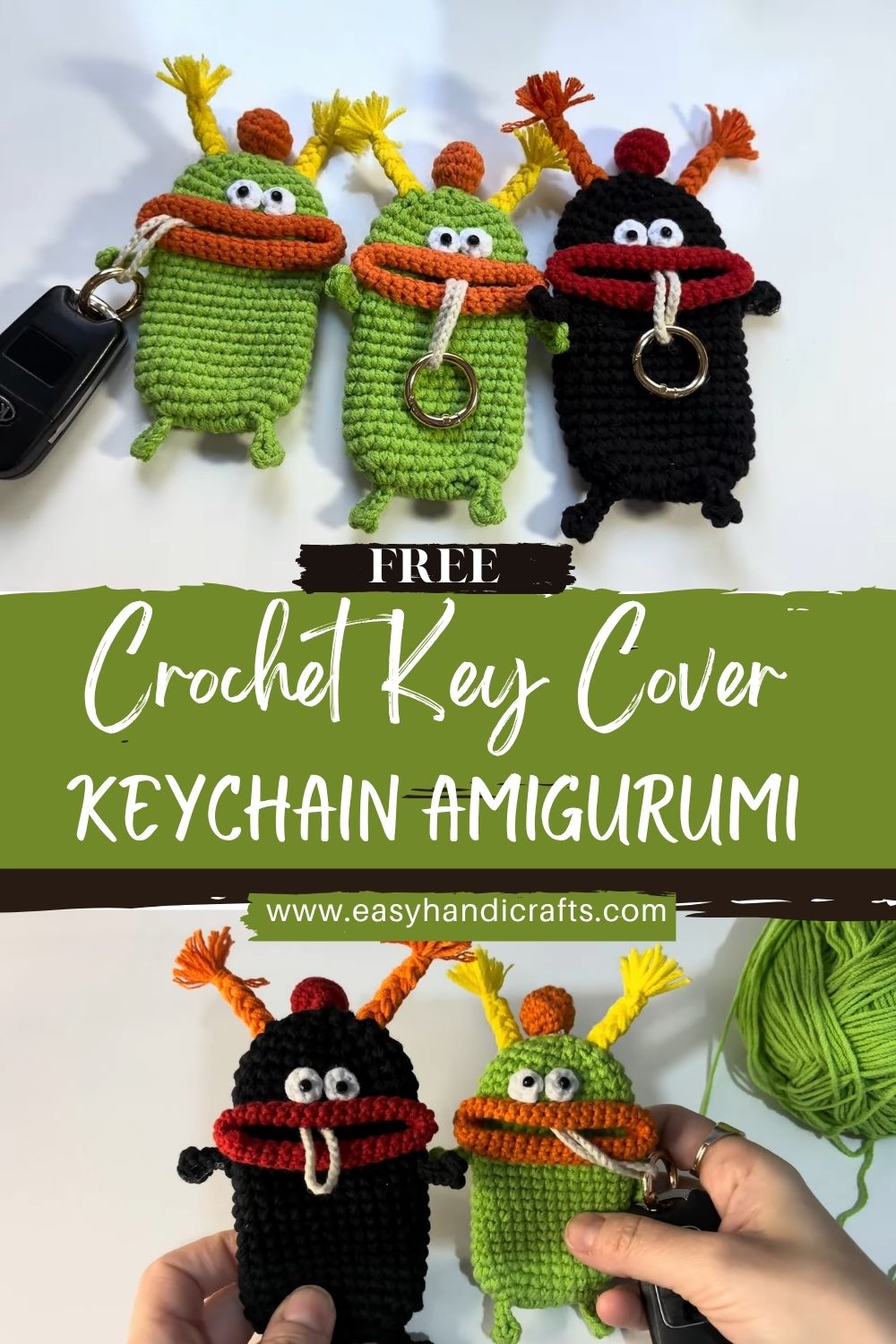 Crochet Key Cover Keychain